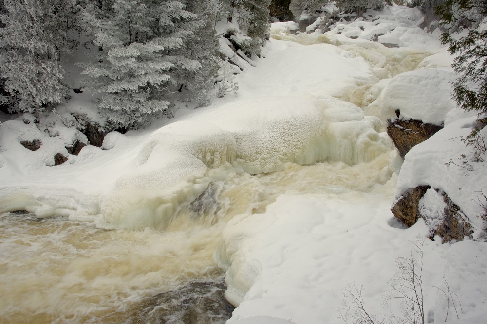 Ragged Falls In Winter Robin Tapley Photo - The Great Canadian Wilderness